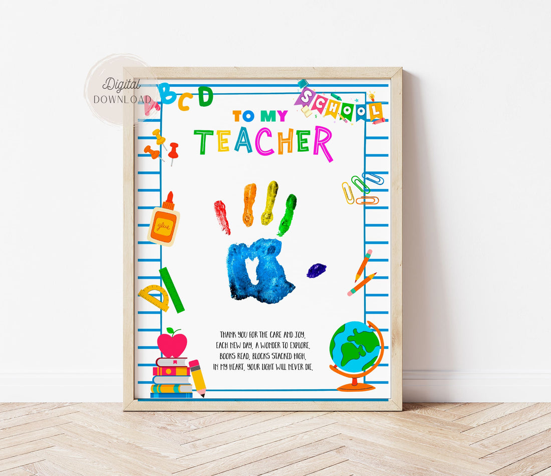 Thank you teaching - End of year poem with handprint – AlniPrints