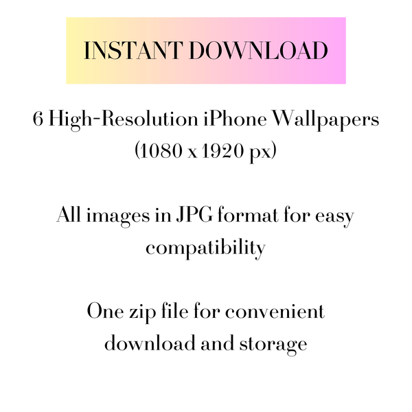 iPhone Wallpaper Collection (Set of 6) - 3D Puffy Wallpaper – AlniPrints