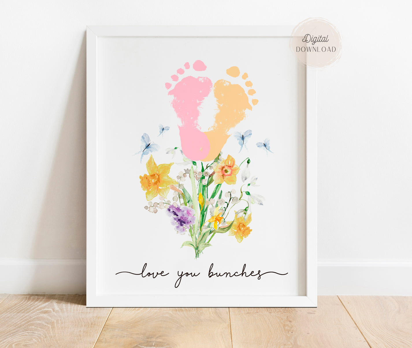 Handprint daffodil flower bouquet - Love you bunches – AlniPrints