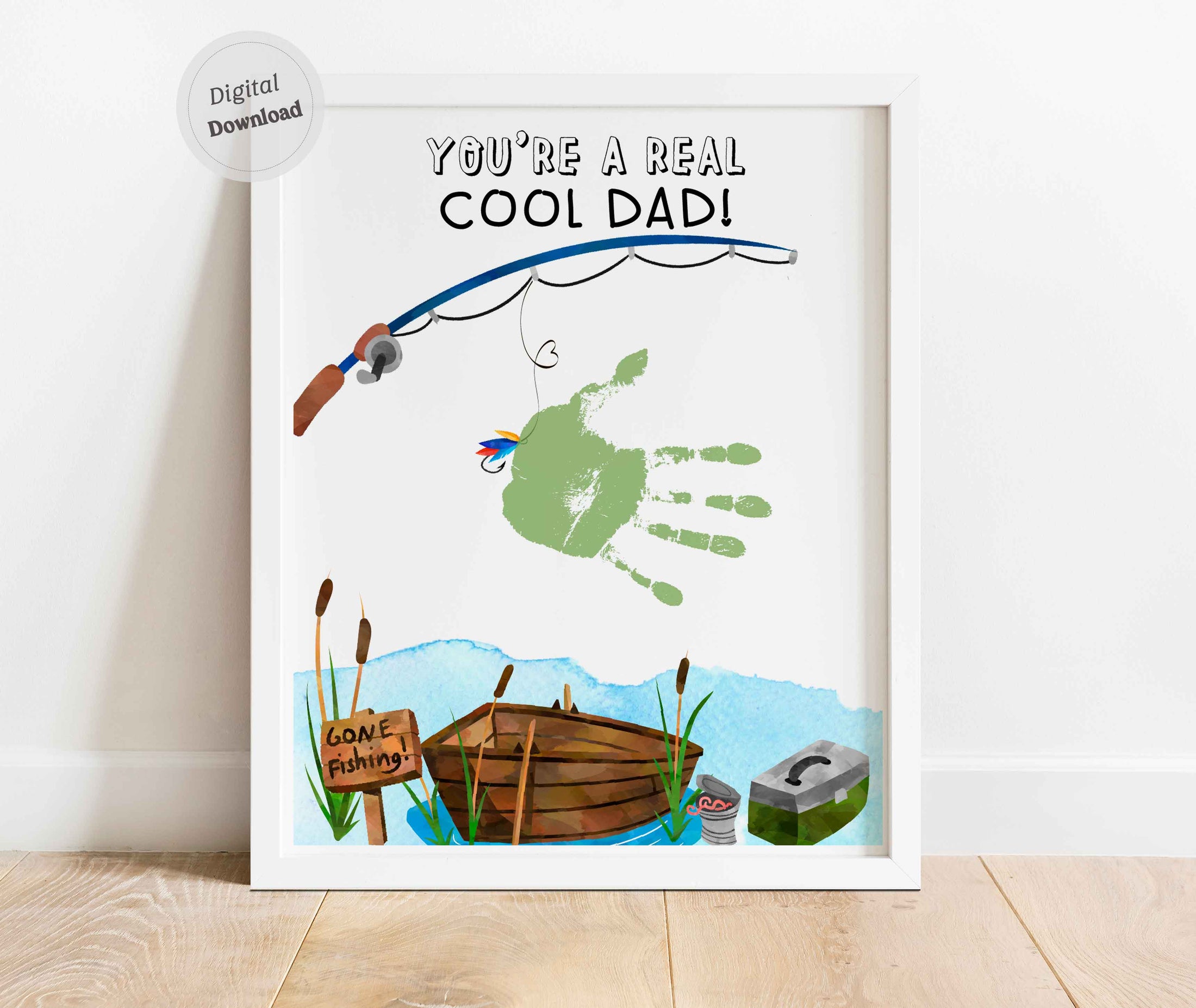 Real Cool Dad Father's day Fish Handprint craft – AlniPrints