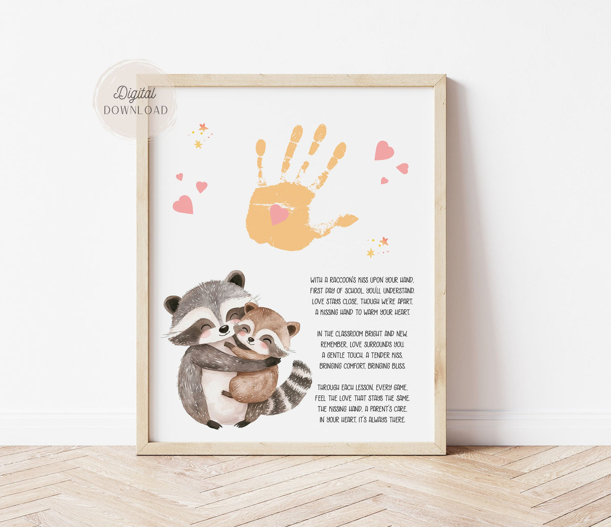 The Kissing Hand Racoon Handprint – AlniPrints