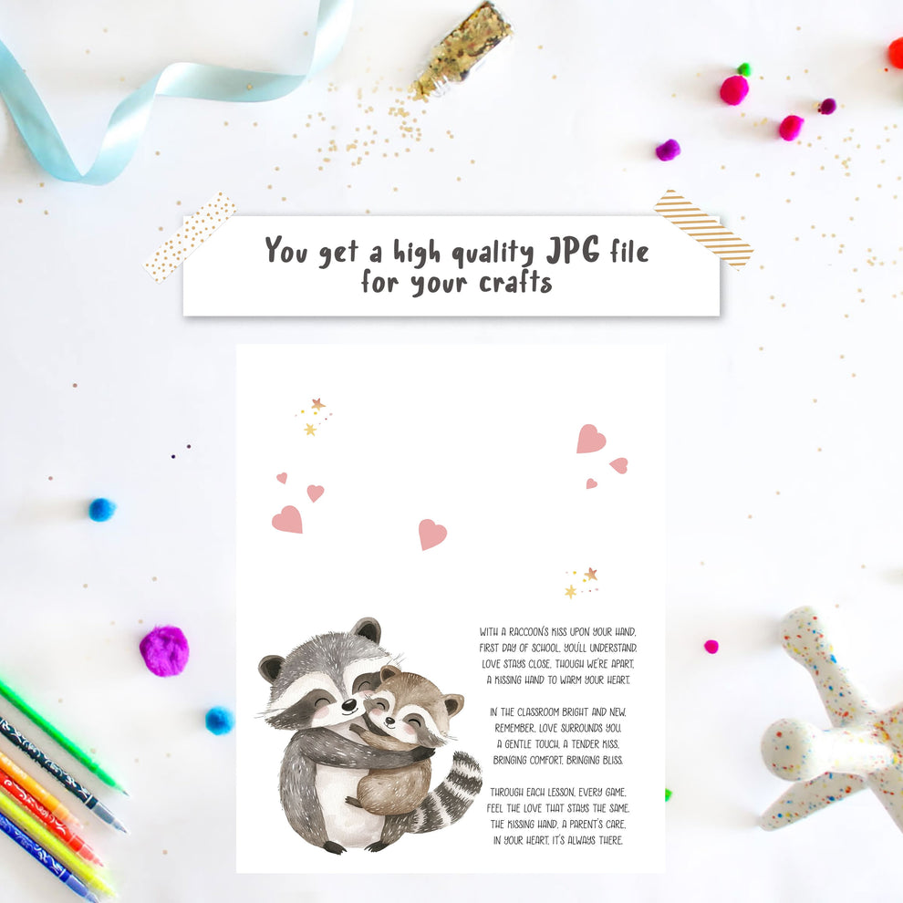 The Kissing Hand Racoon Handprint – AlniPrints